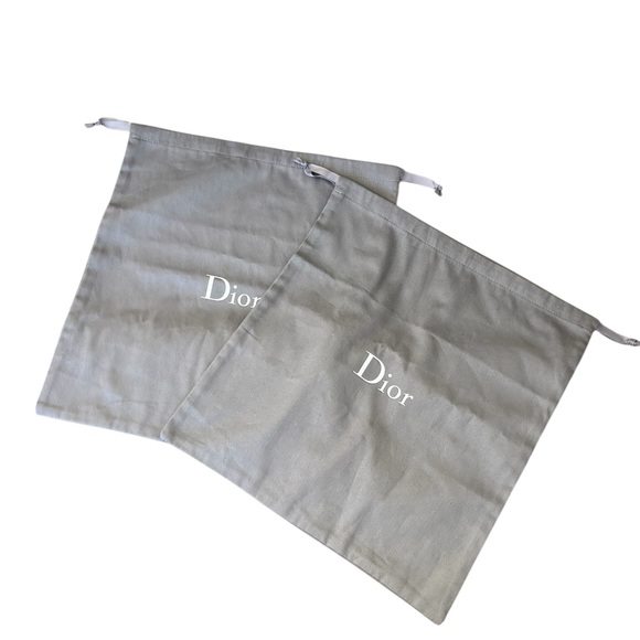 Dior | Bags | Christian Dior Dust Bag Gray Cotton Drawstring Duster ...